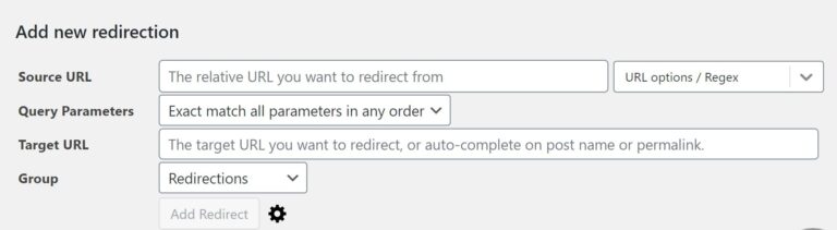 Cách Redirect 301 trong WordPress bằng plugin Redirection