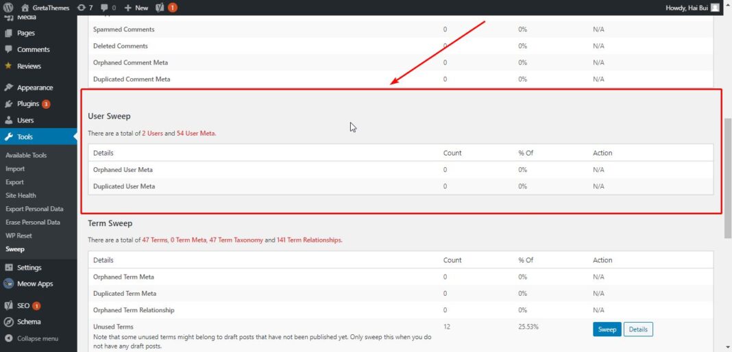 Cách tối ưu database WordPress với plugin WP-Sweep