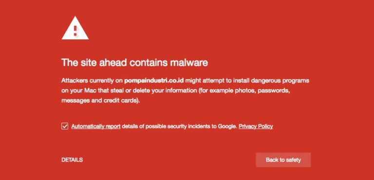 Sửa lỗi "Trang web sắp truy cập chứa chương trình độc hại" trên WordPress